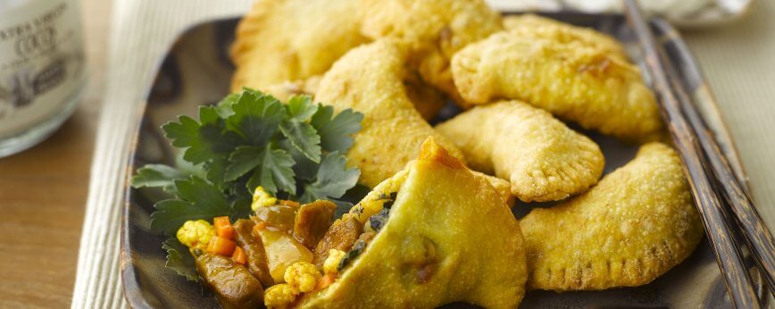 Recipe for Vegetarian samosa recipe with sweet chili seitan